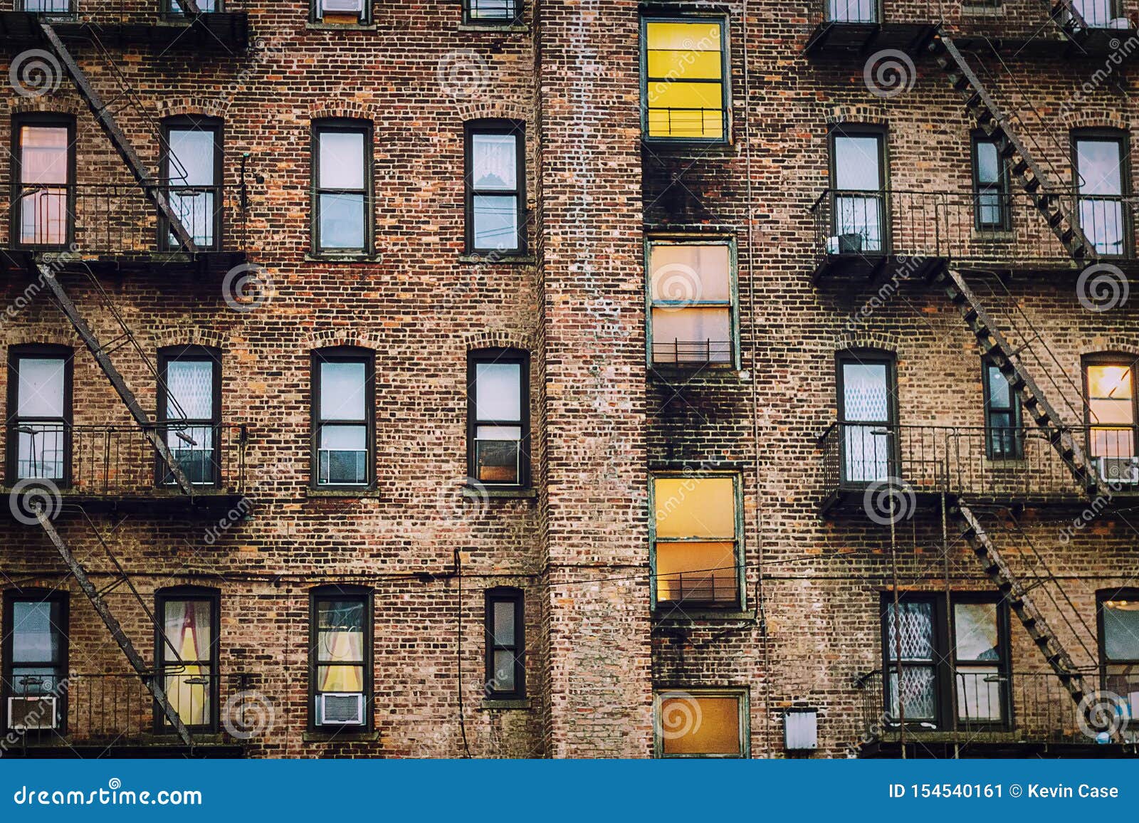 Urban Apartment Building Rear Exterior View` Stock Image - Image of ...