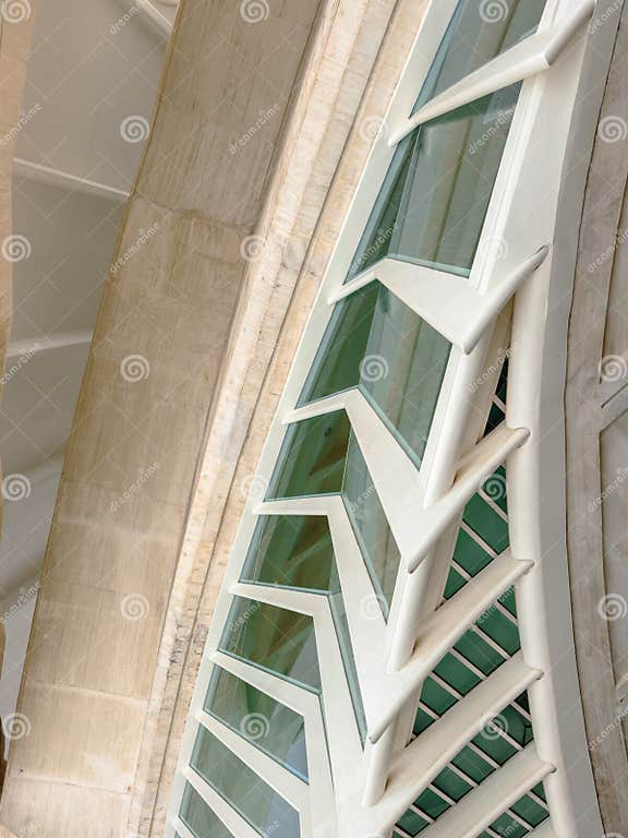 Urban Architectural Design with Angular Window Frames Stock Photo ...