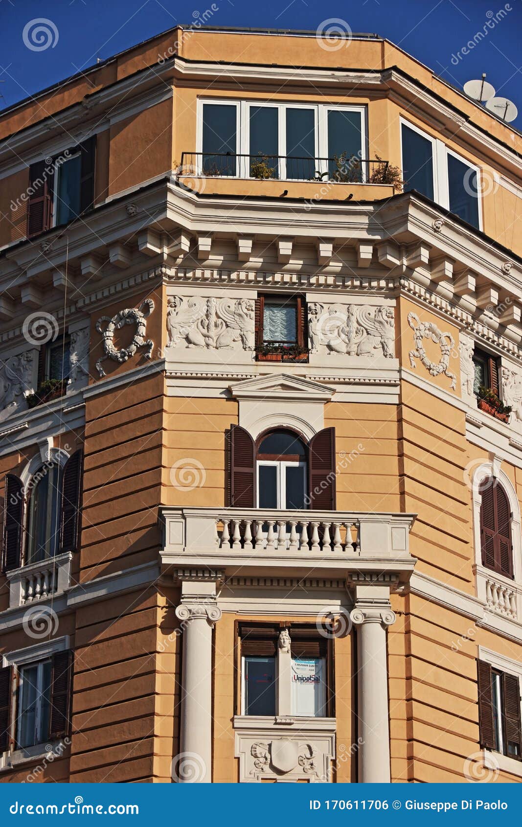 Urban architecture in Rome stock photo. Image of rome - 170611706
