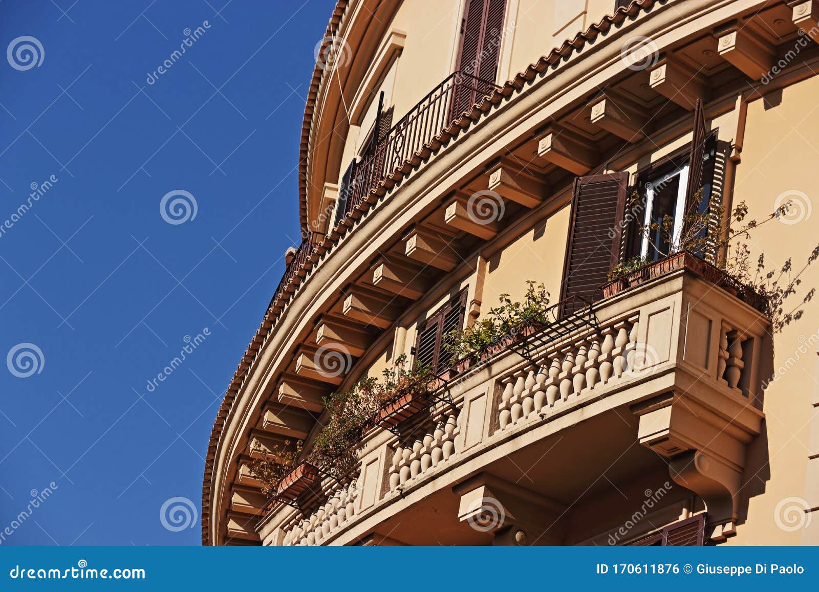 Urban architecture in Rome stock photo. Image of cultural - 170611876