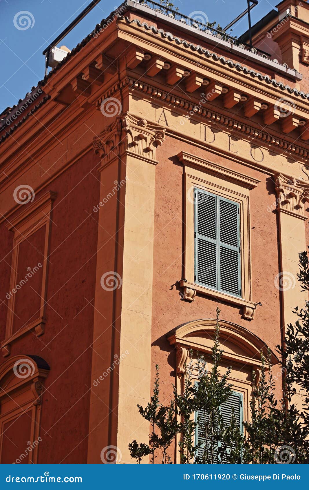 Urban architecture in Rome stock photo. Image of process - 170611920