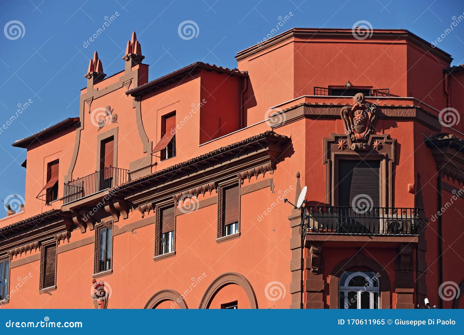 Urban architecture in Rome stock image. Image of planning - 170611965