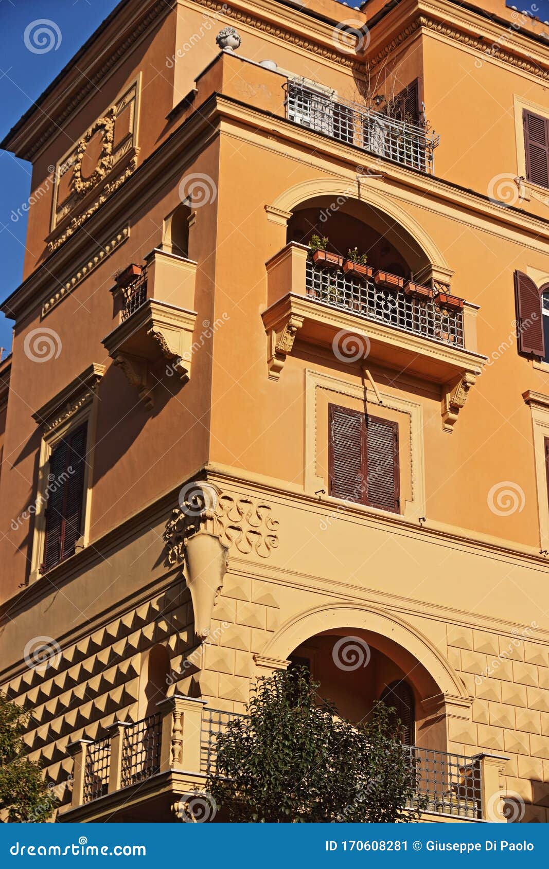 Urban architecture in Rome stock image. Image of planning - 170608281