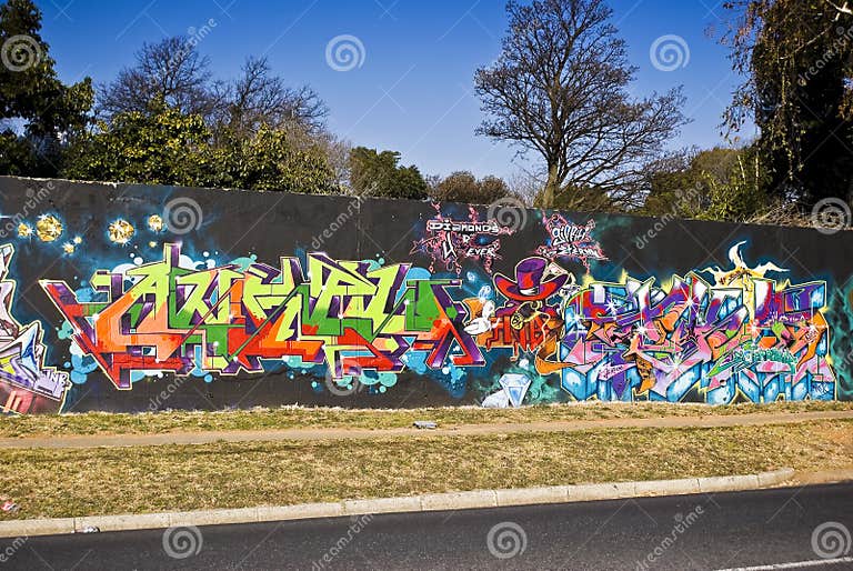 Urban Art - Graffiti Wall - Graffiti Friday Editorial Image - Image of ...