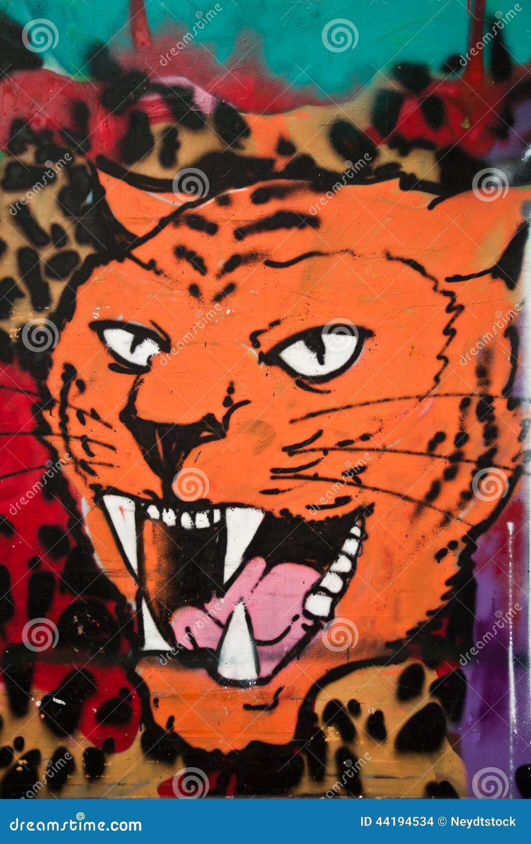 Urban art - tiger editorial stock image. Image of animal - 44194534