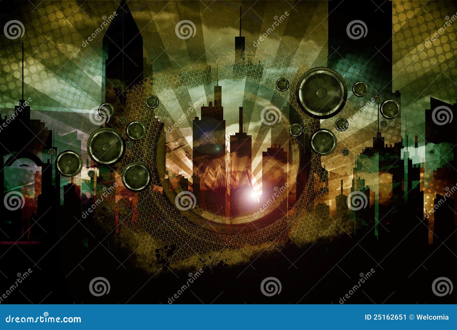 Urban Audio Madness stock illustration. Illustration of horizontal ...