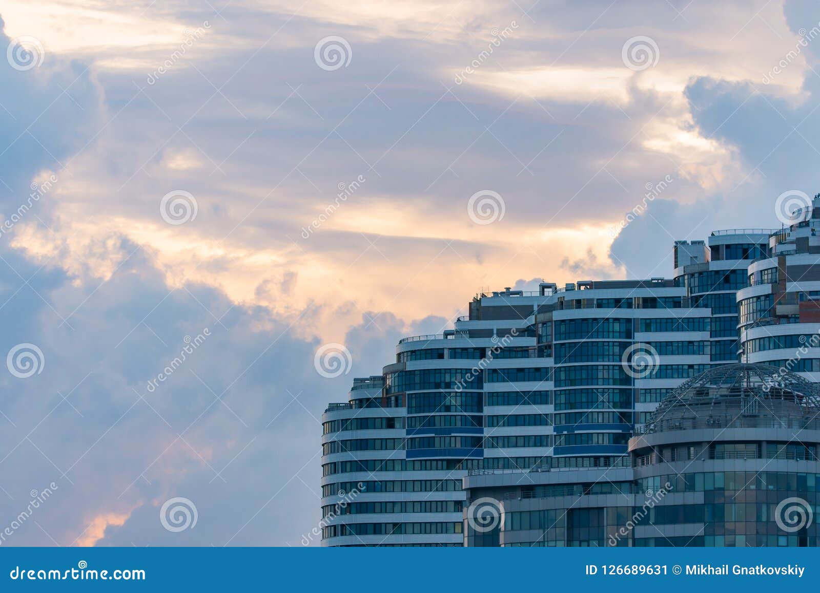 Urban Background of Modern Architecture. Fragment of Modern Building on ...