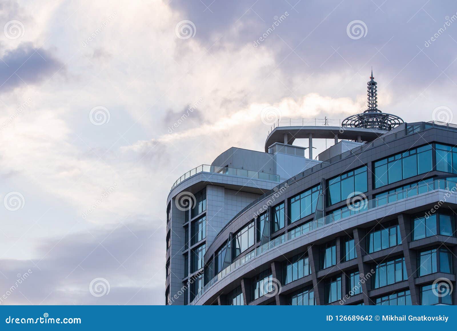 Urban Background of Modern Architecture. Fragment of Modern Building on ...