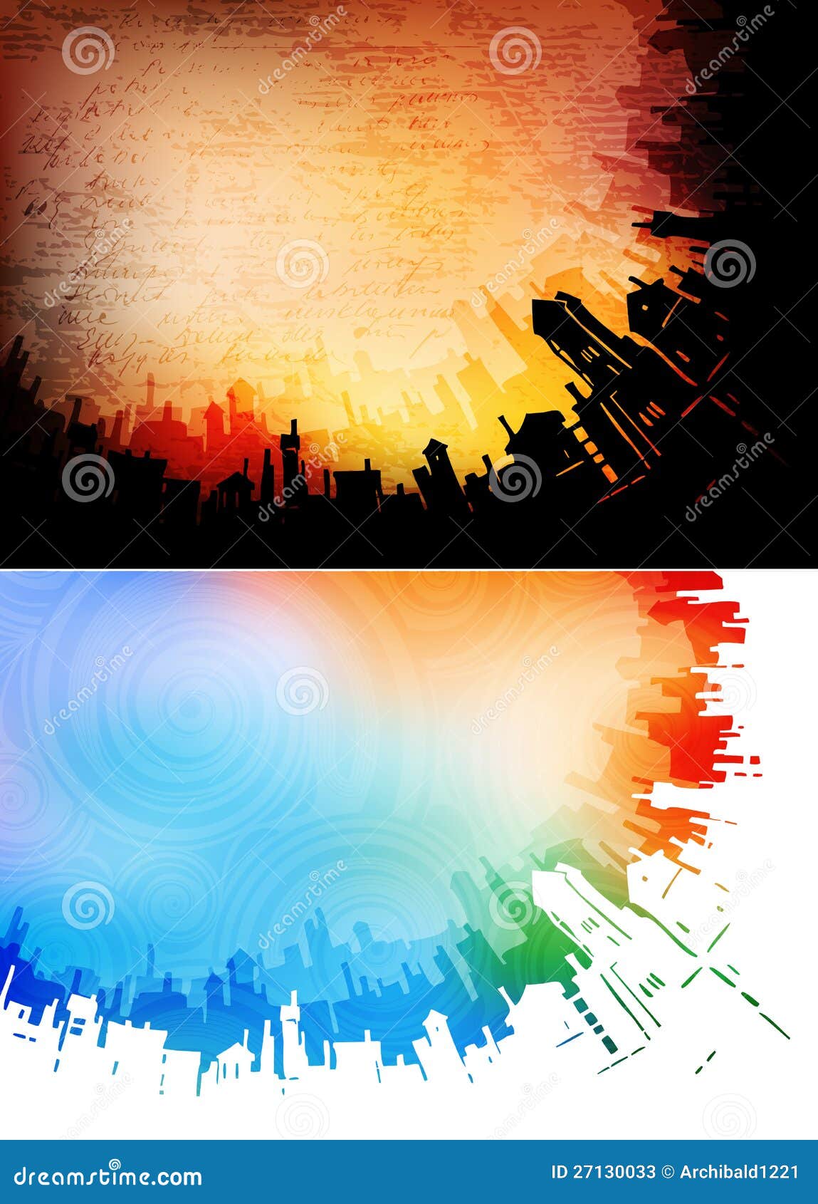 Urban backgrounds stock vector. Illustration of colorful - 27130033