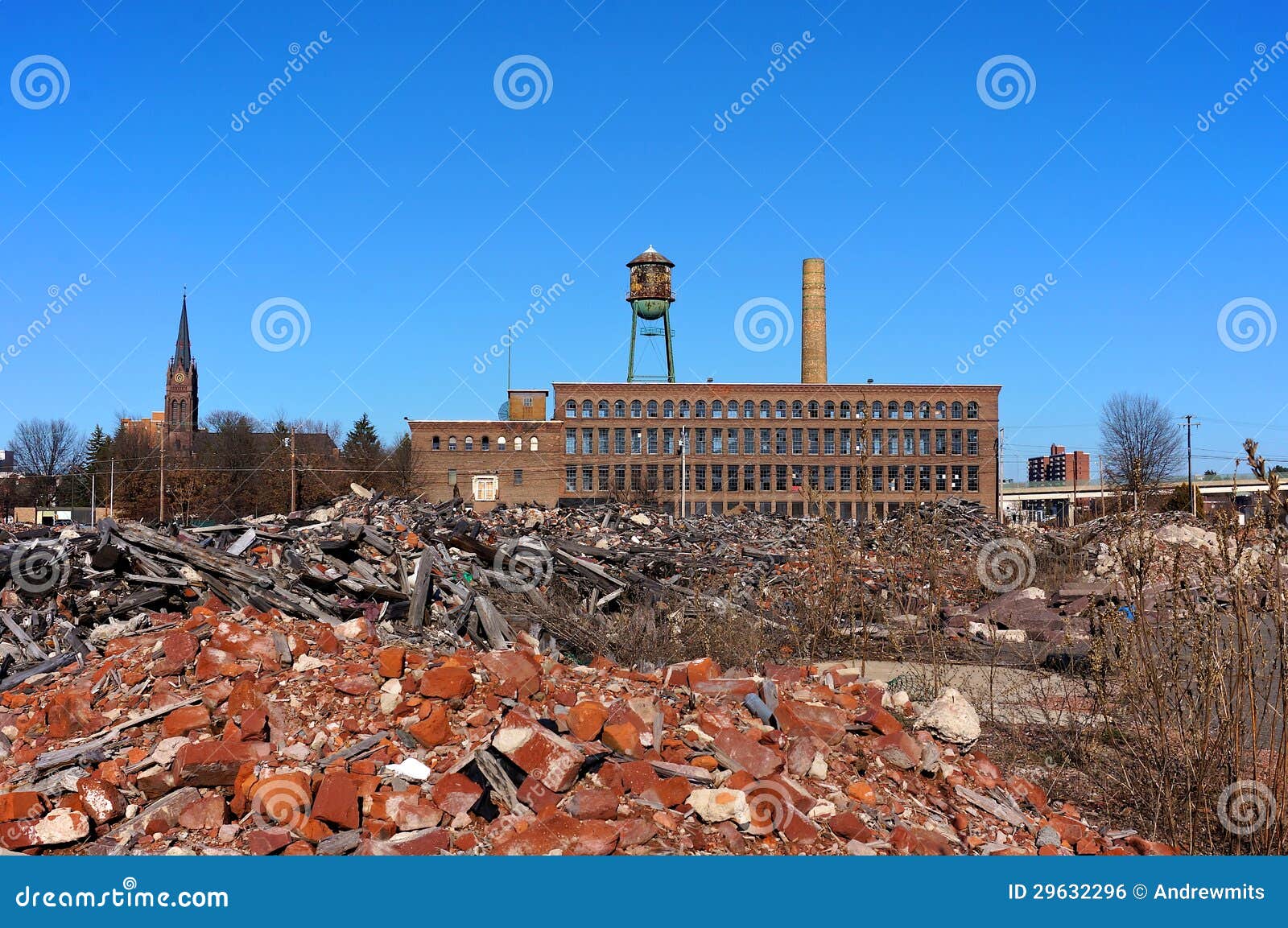 Urban Blight Factory stock photo. Image of crumbling - 29632296