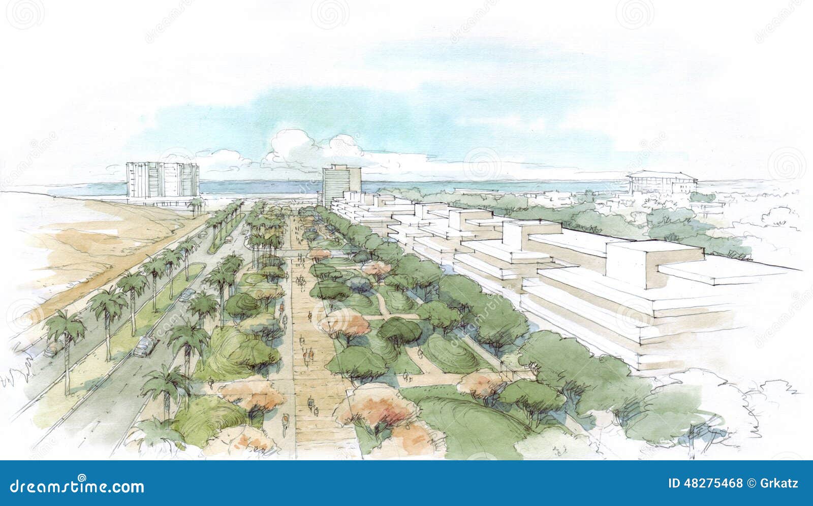 Urban Boulevard Stock Photography | CartoonDealer.com #48275468