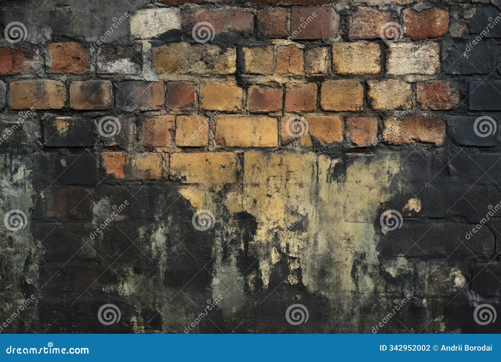 Urban Brick Wall with Graffiti and Street Art. Stock Illustration ...