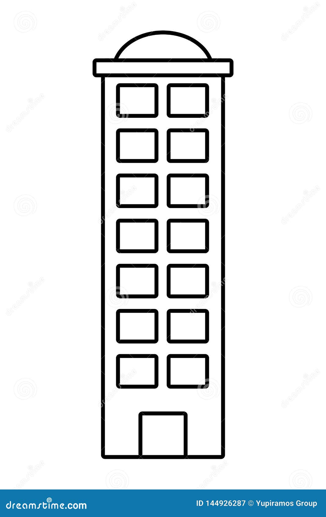Urban building cartoon stock vector. Illustration of apartment - 144926287