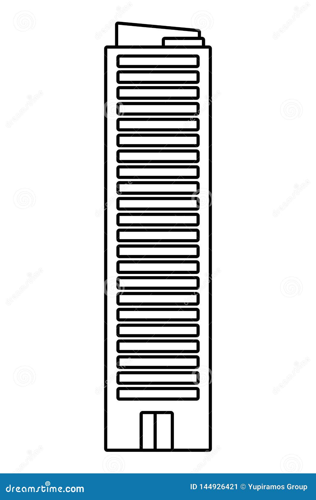 Urban building cartoon stock vector. Illustration of black - 144926421