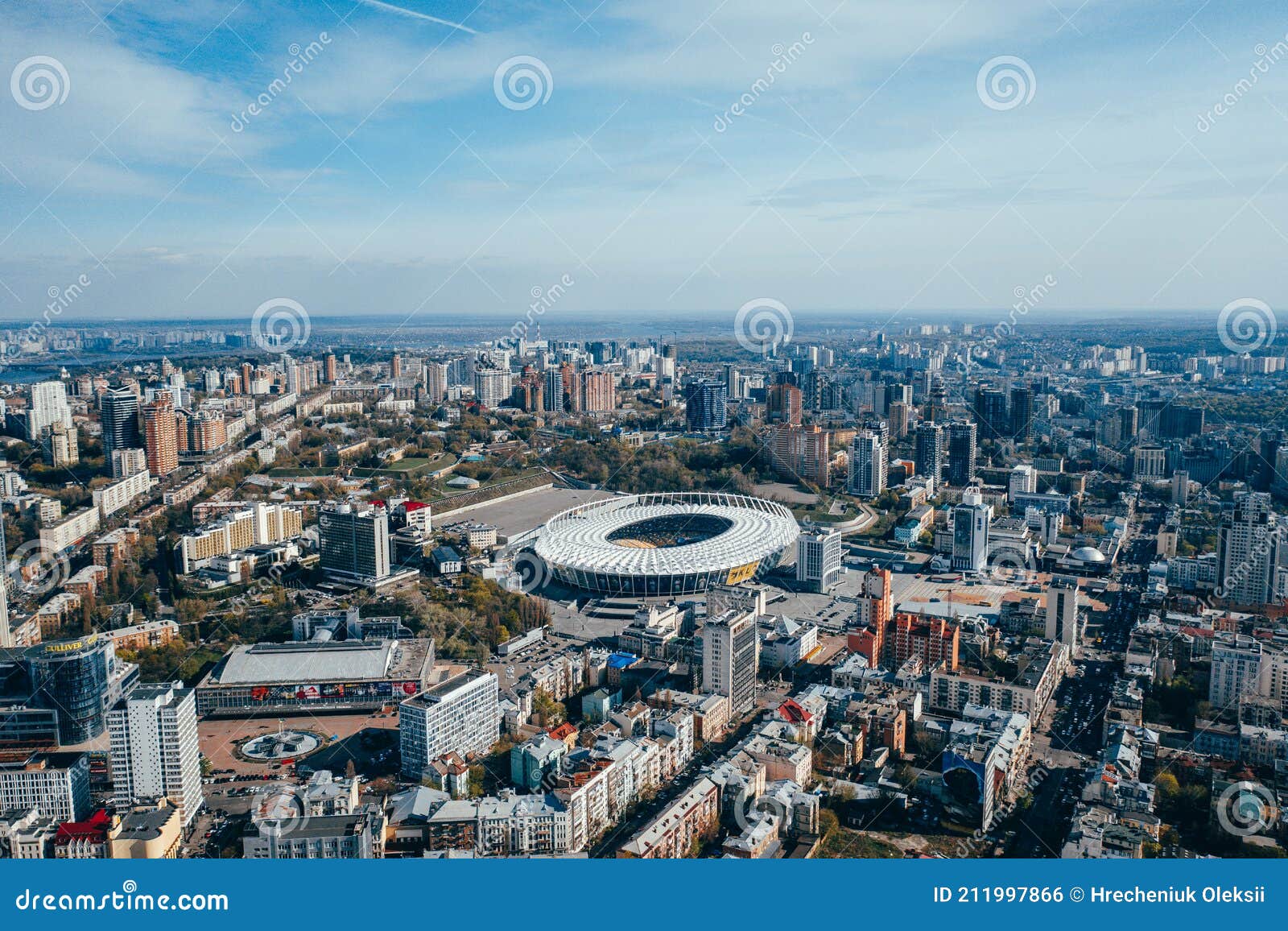 Urban Building in Kiev from a Bird S Eye View Stock Photo - Image of ...