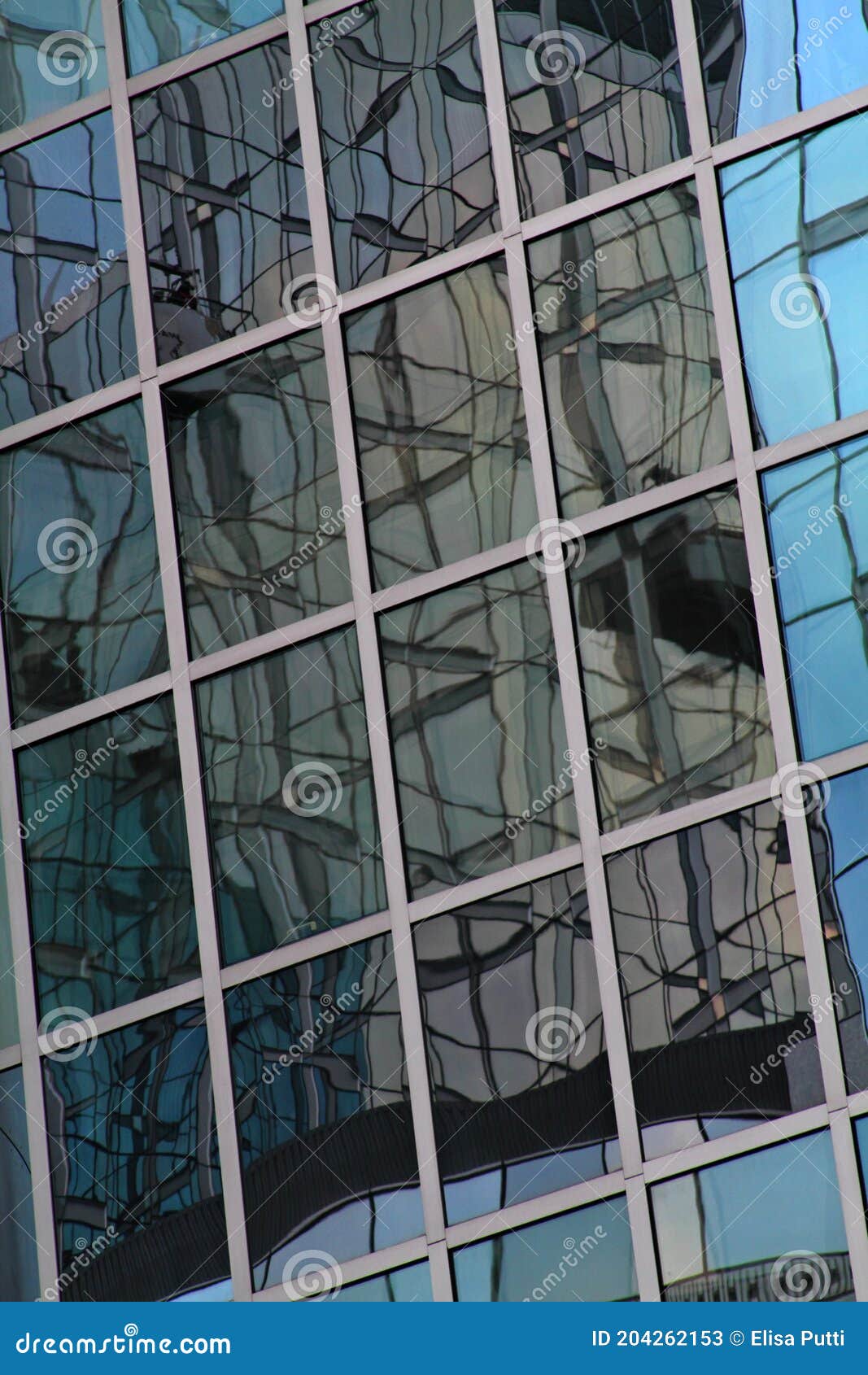 An Urban Building with Reflective Windows Stock Image - Image of ...