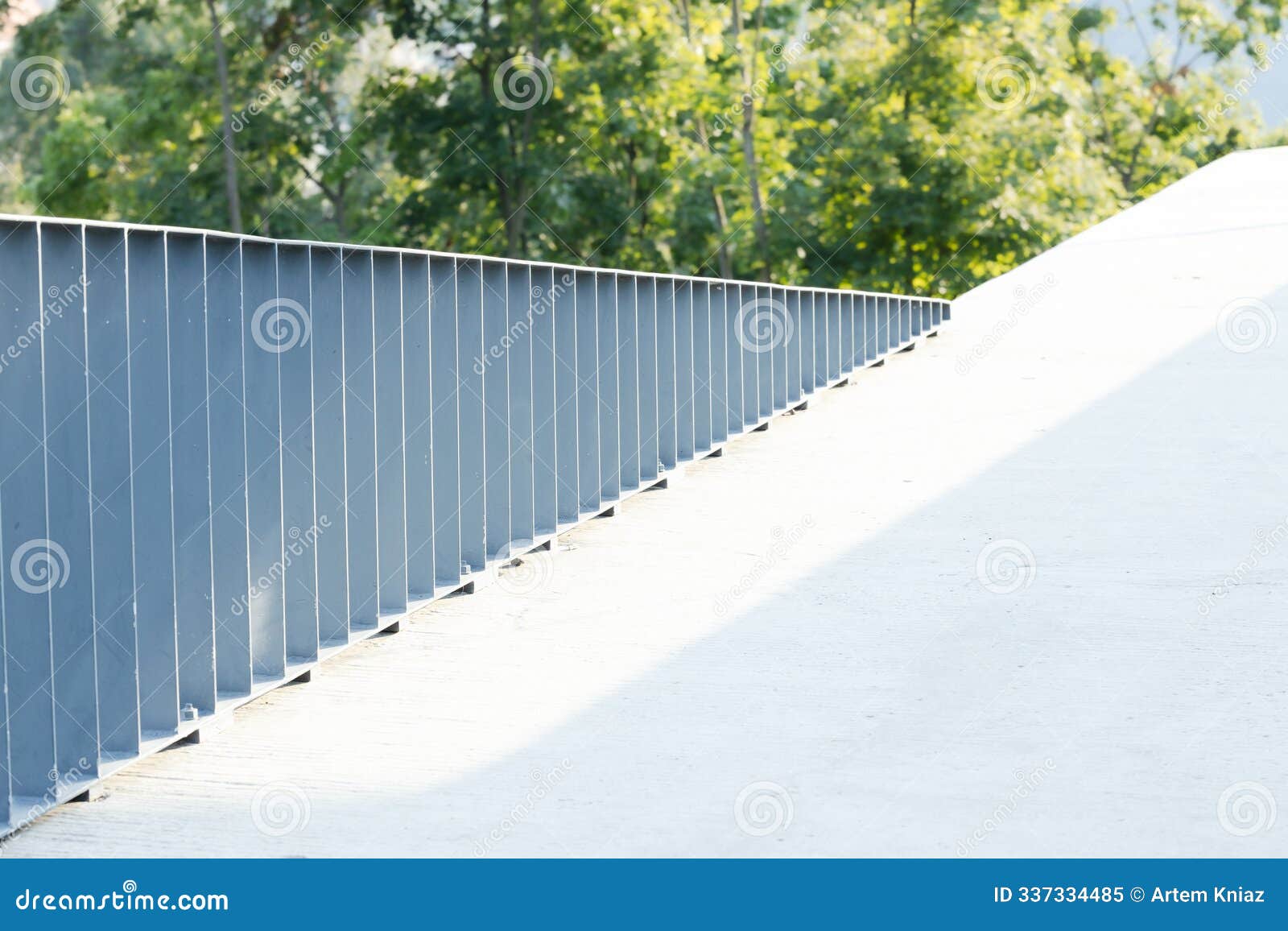 Urban Cement and Metallic Fence Triangle Shape Object Geometric Pattern ...