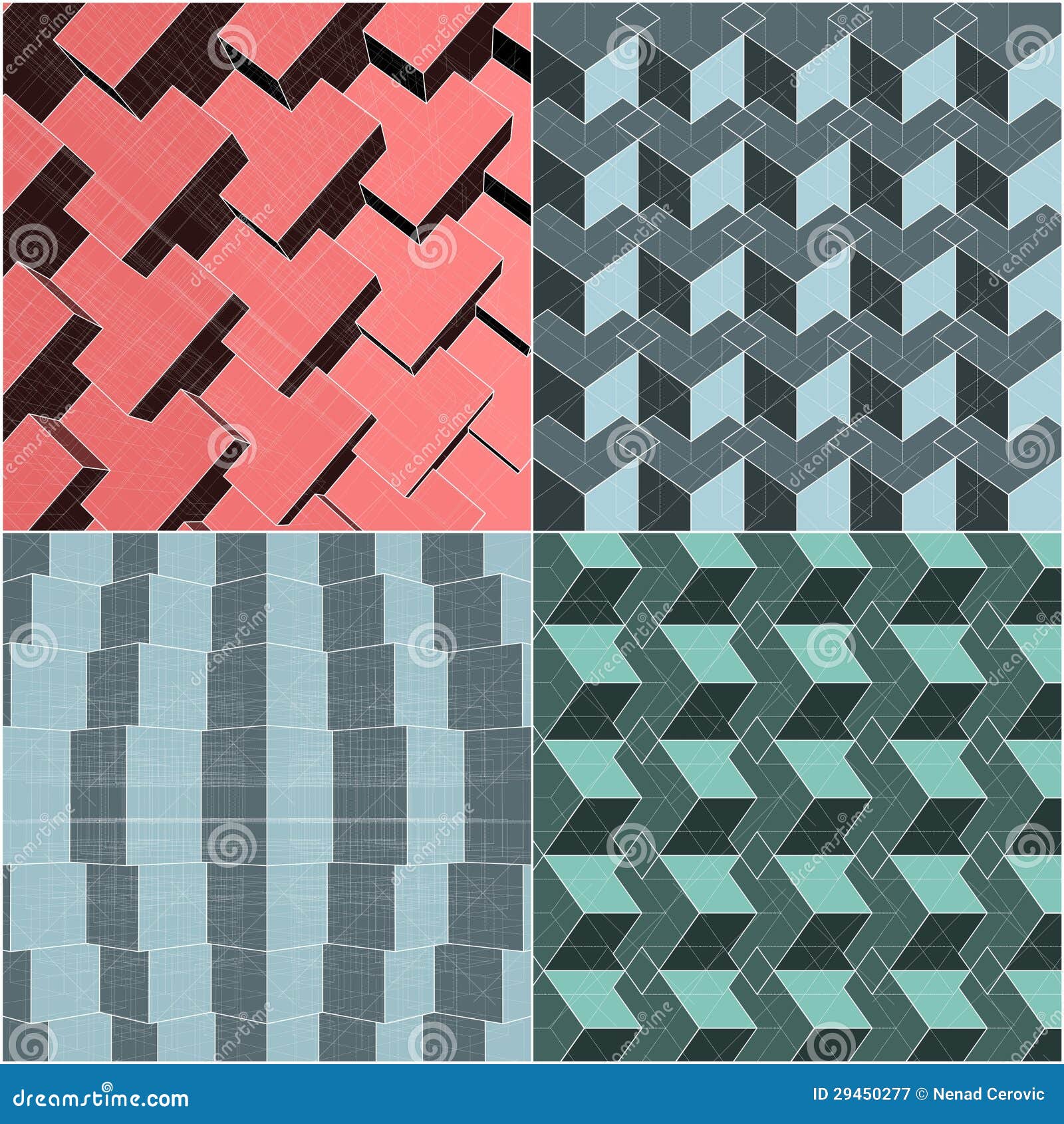 Urban City Boxes Cube with Hidden Lines Vector 176 Stock Vector ...