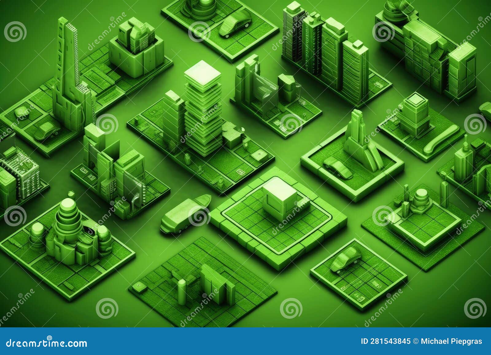 Urban City Design Concept with Eco Friendly Components Created with ...