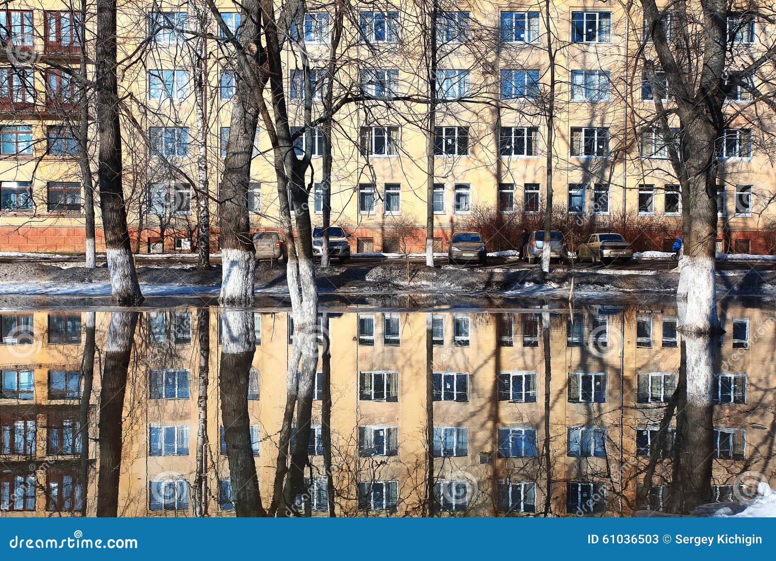 Urban City Landscape in Springtime Stock Image - Image of cityscape ...