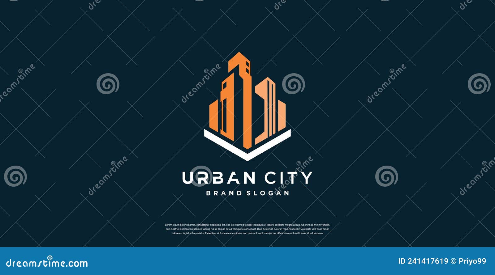 Urban City Logo Template with Creative Concept Premium Vector Stock ...