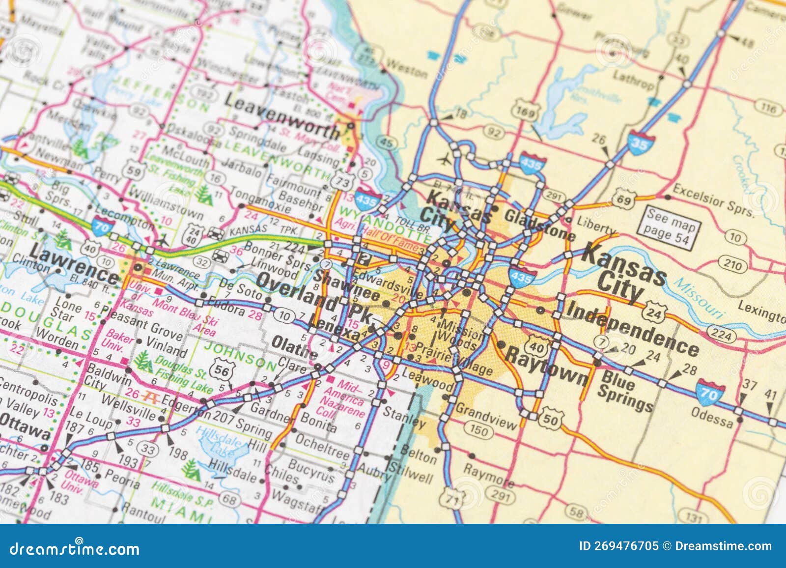Urban City Map of Kansas City, USA. Stock Illustration - Illustration ...