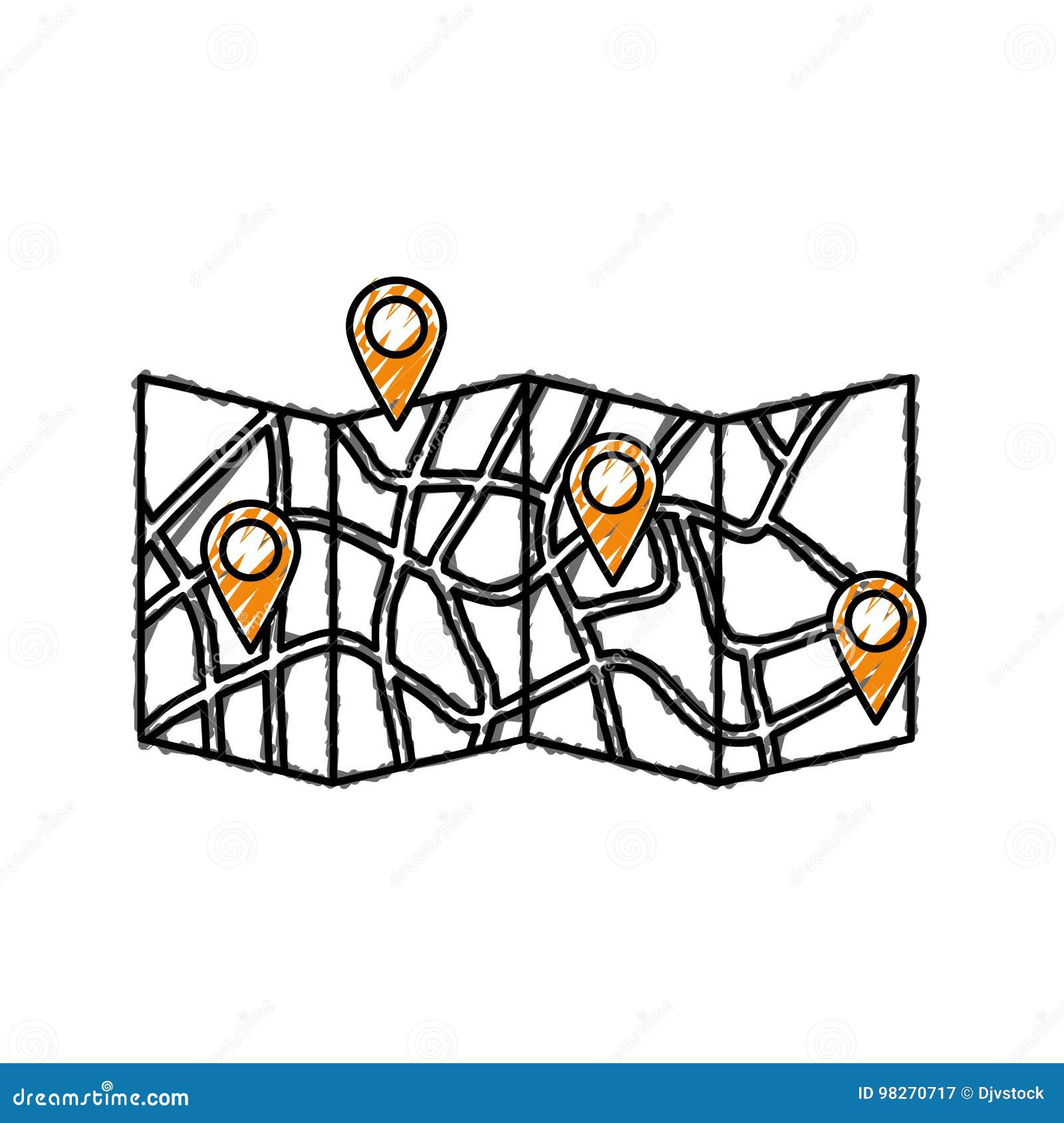 Urban City Map Vector Illustration Stock Vector - Illustration of ...