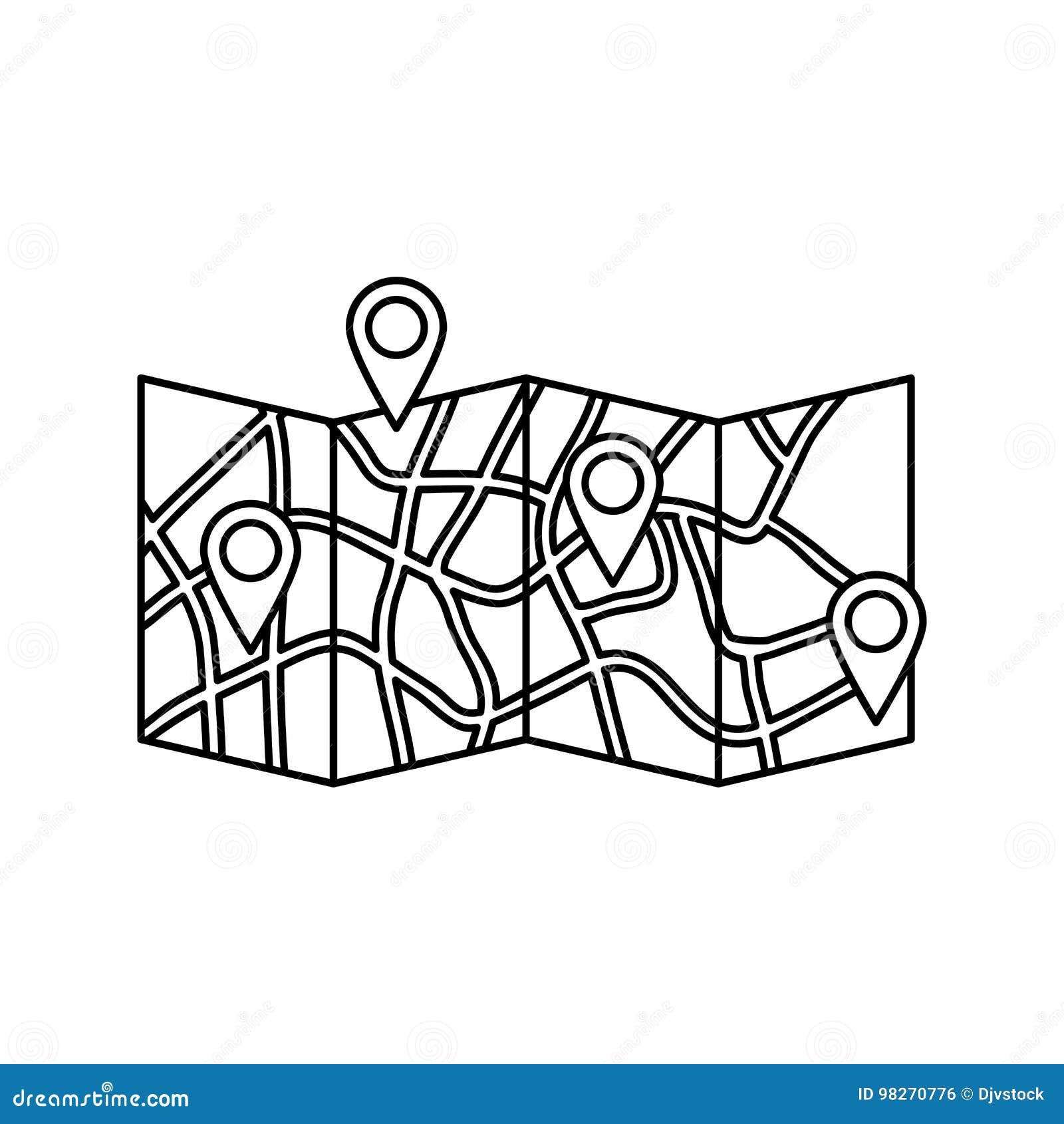 Urban City Map Vector Illustration Stock Vector - Illustration of ...