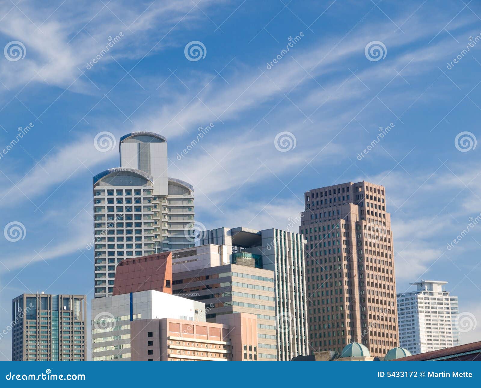 Urban city scene stock photo. Image of clouds, highrise - 5433172