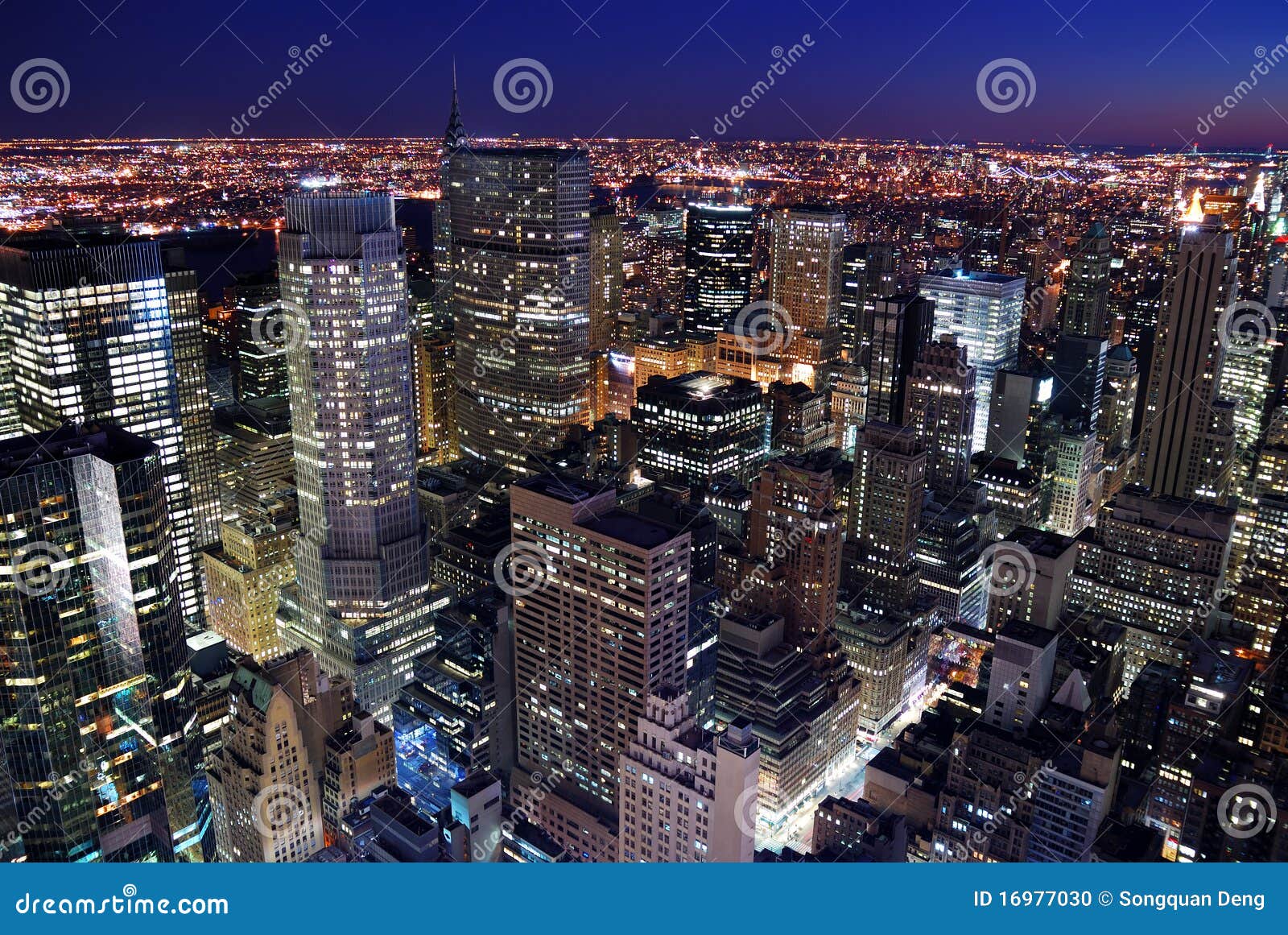 Urban City Skyline Aerial View Stock Photo - Image of office ...