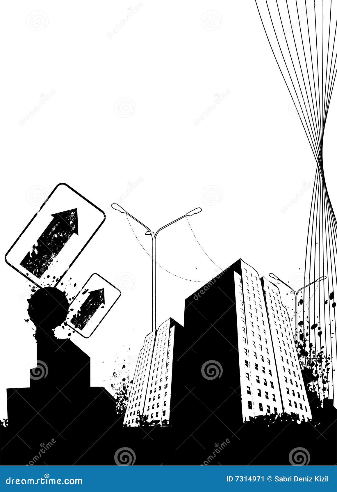 Urban city vector stock vector. Illustration of grunge - 7314971