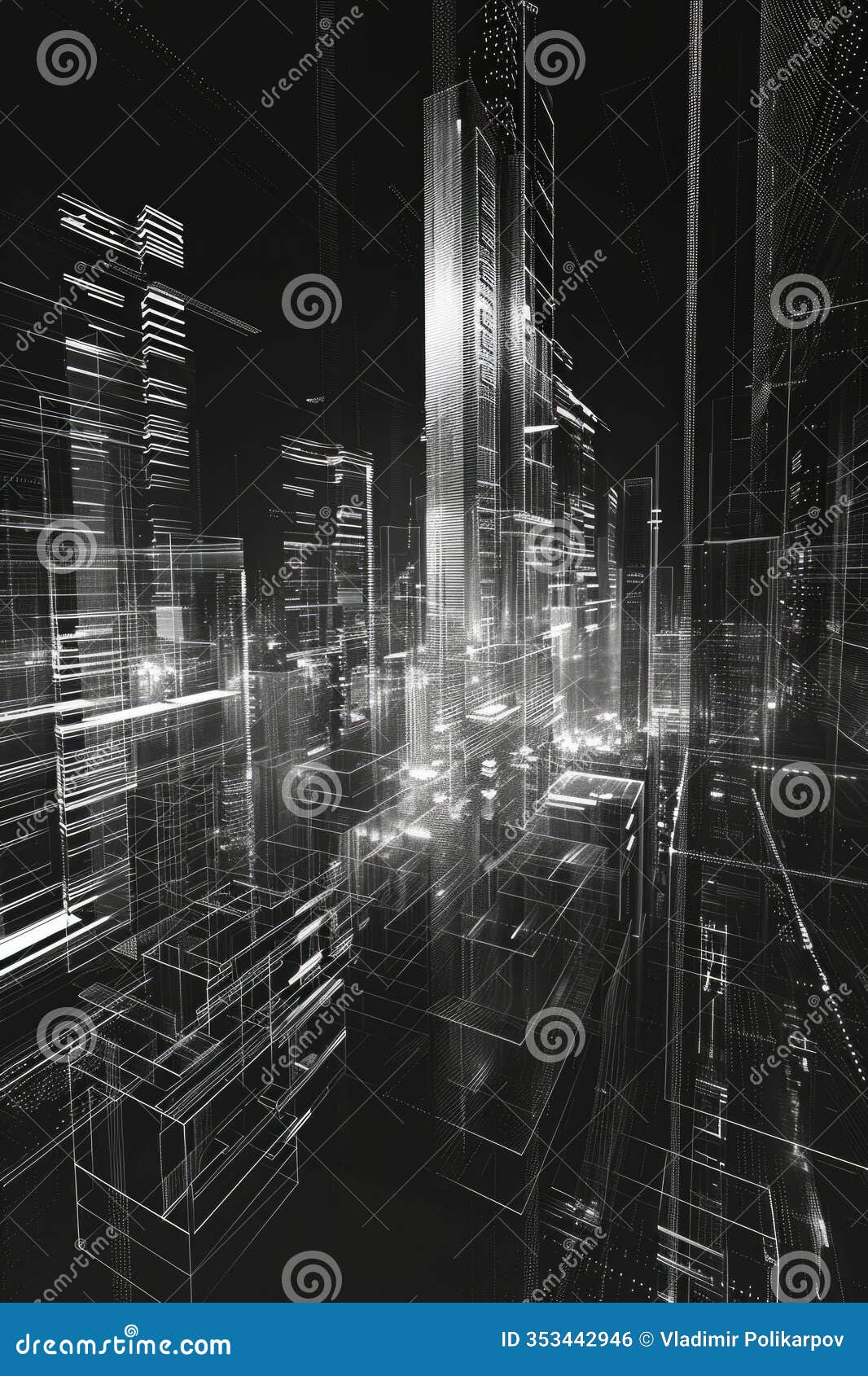 Urban Cityscape at Night, Perfect for Background Use Stock Photo ...