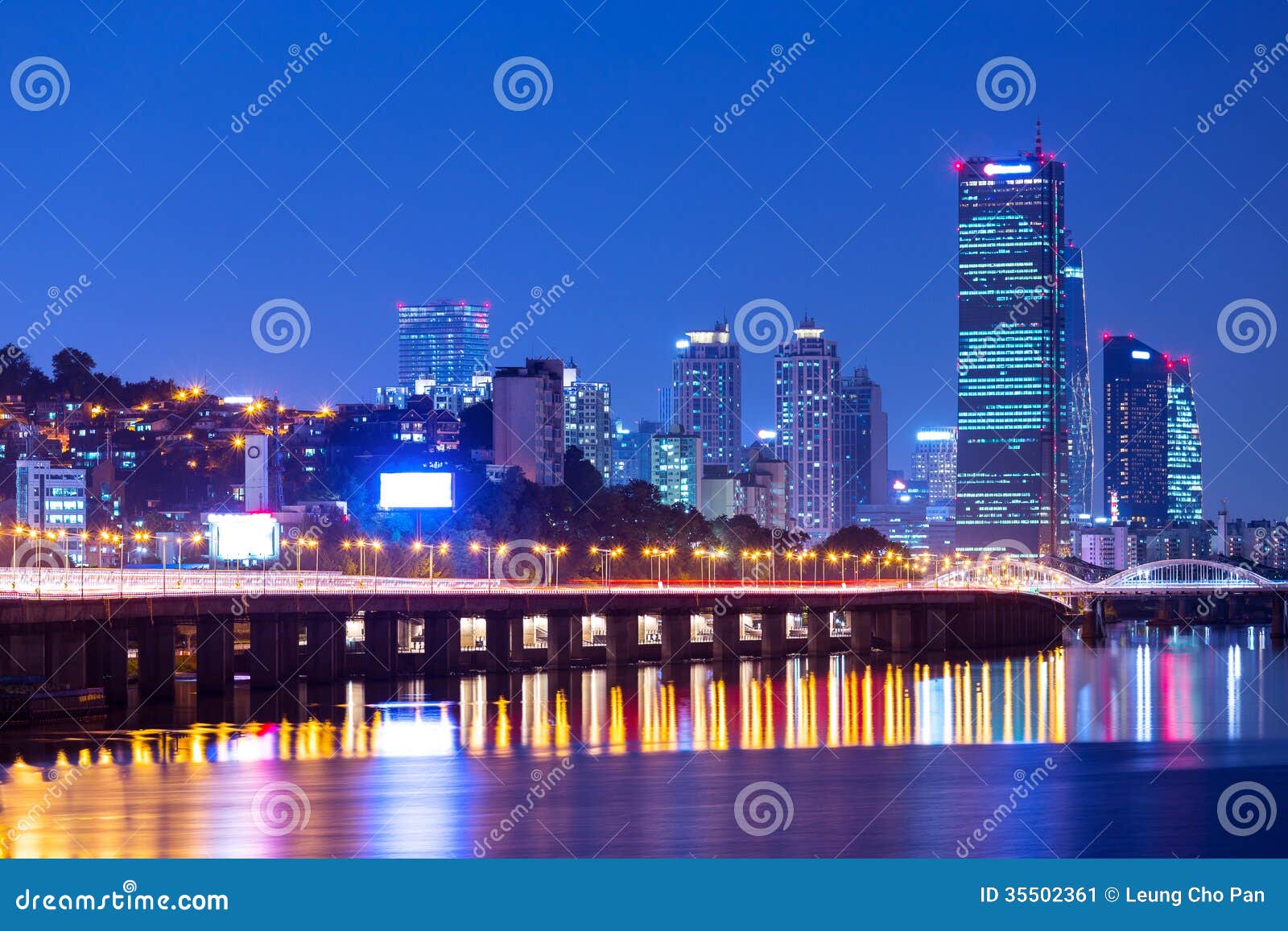 Urban cityscape in Seoul stock image. Image of city, financial - 35502361