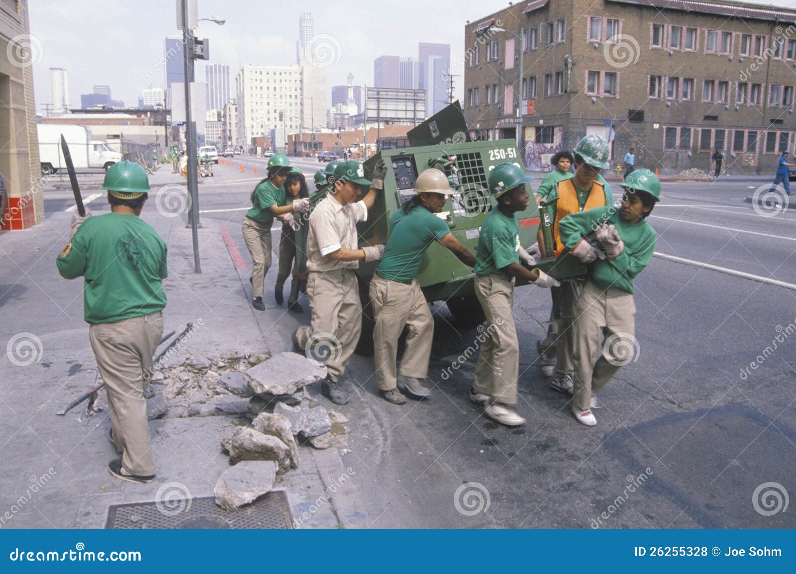 Urban cleanup crew editorial stock photo. Image of civilians - 26255328