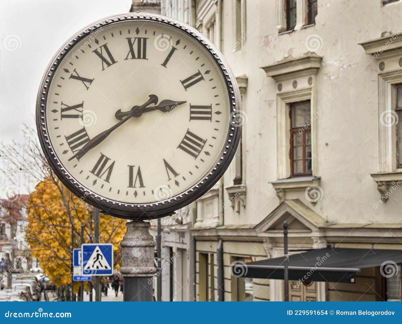 Urban clock stock photo. Image of history, landmark - 229591654