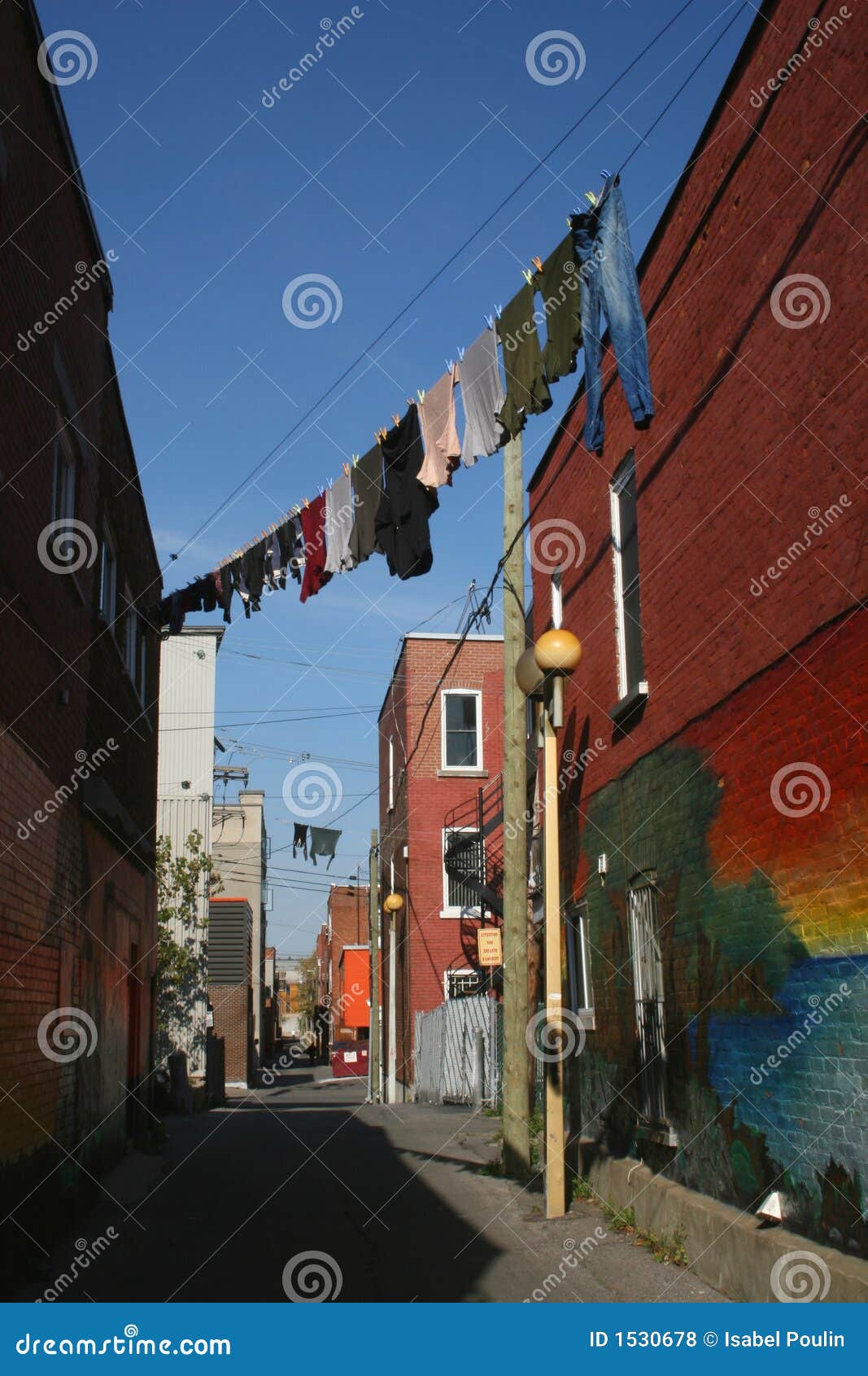Urban clothes line stock photo. Image of attached, city - 1530678