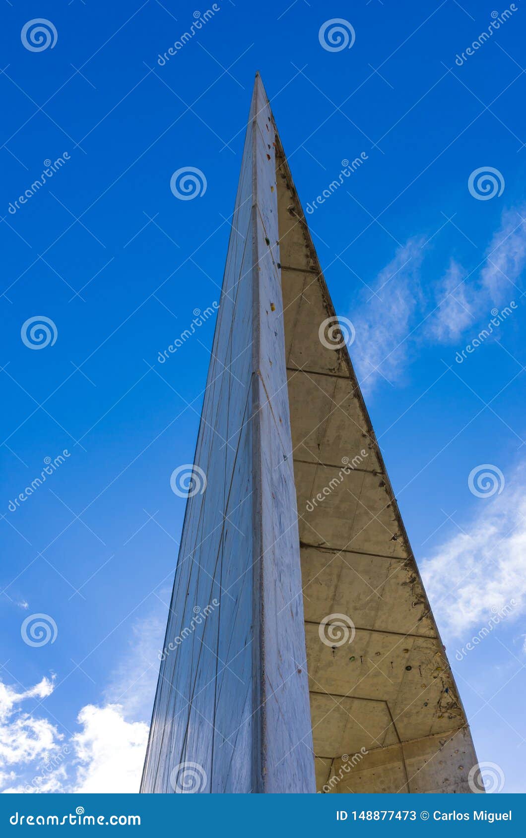 Urban Concrete Construction in the Shape of a Prism Stock Image - Image ...