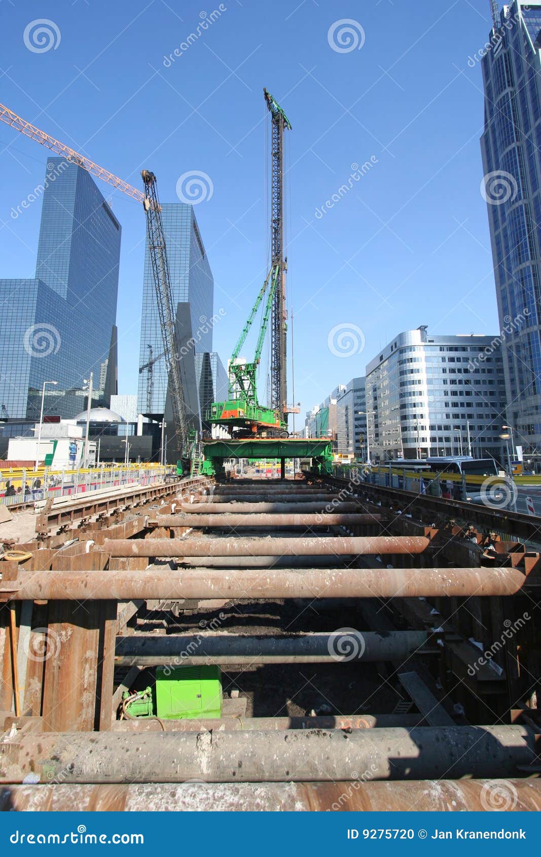 Urban Construction stock photo. Image of city, crane, underground - 9275720