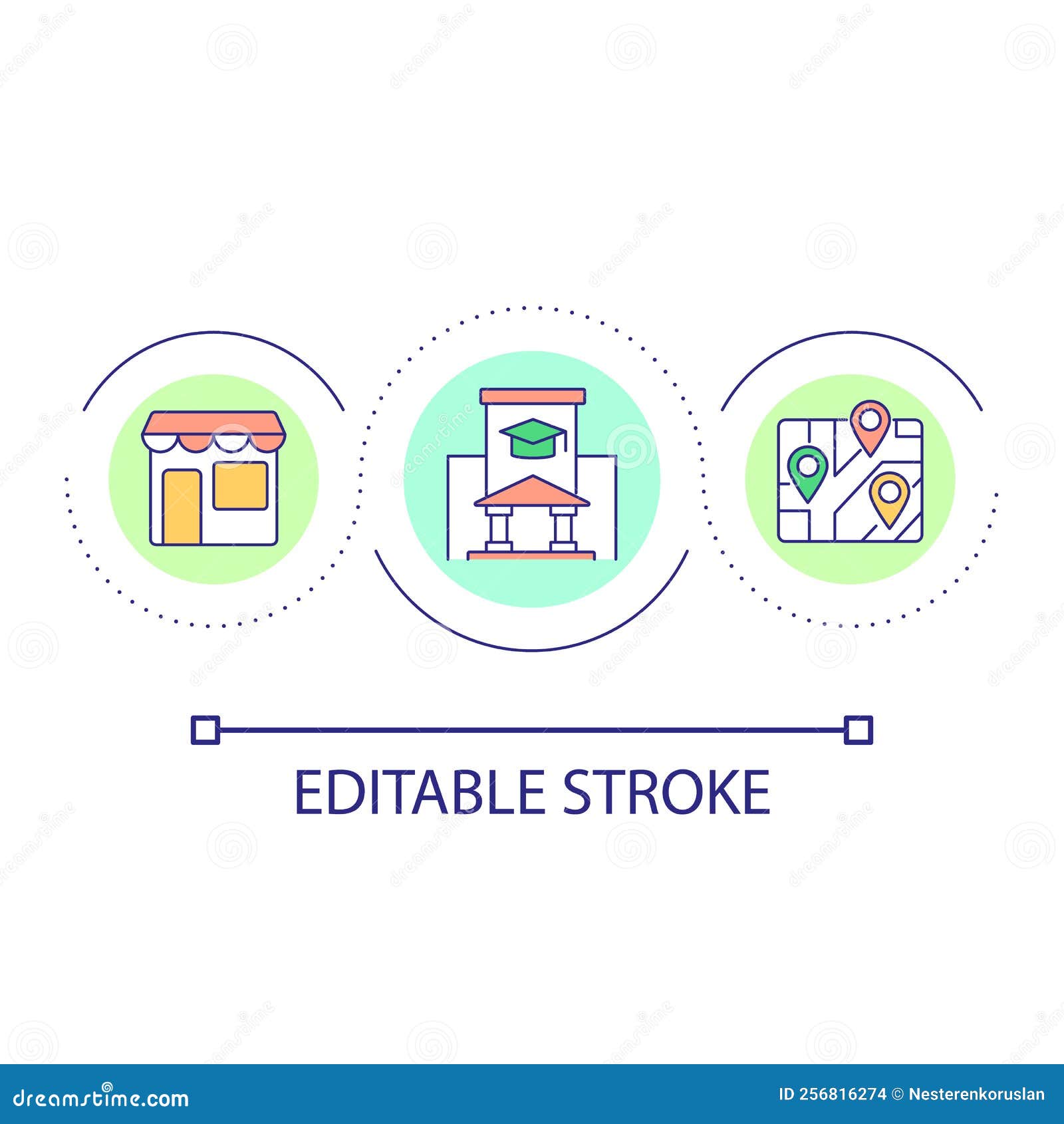 Urban Convenience Loop Concept Icon Stock Vector - Illustration of ...