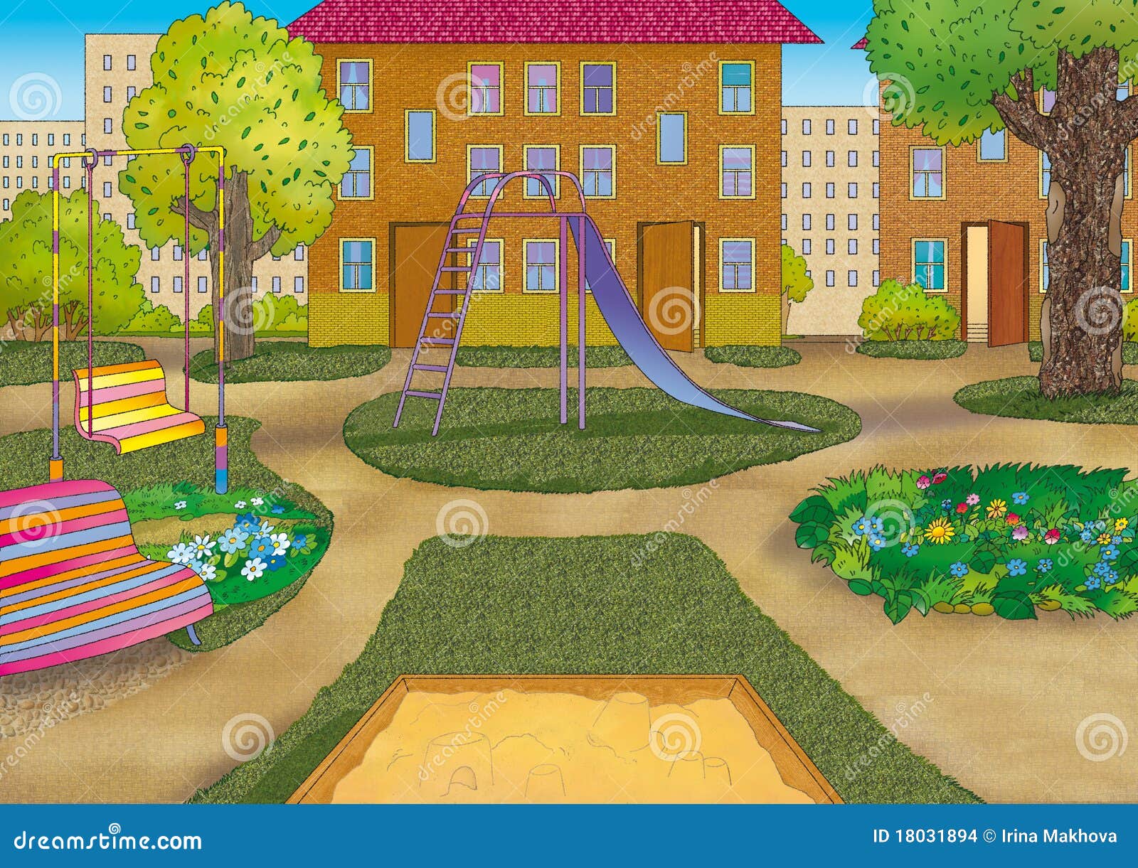 Courtyard Cartoons, Illustrations & Vector Stock Images - 45865 ...