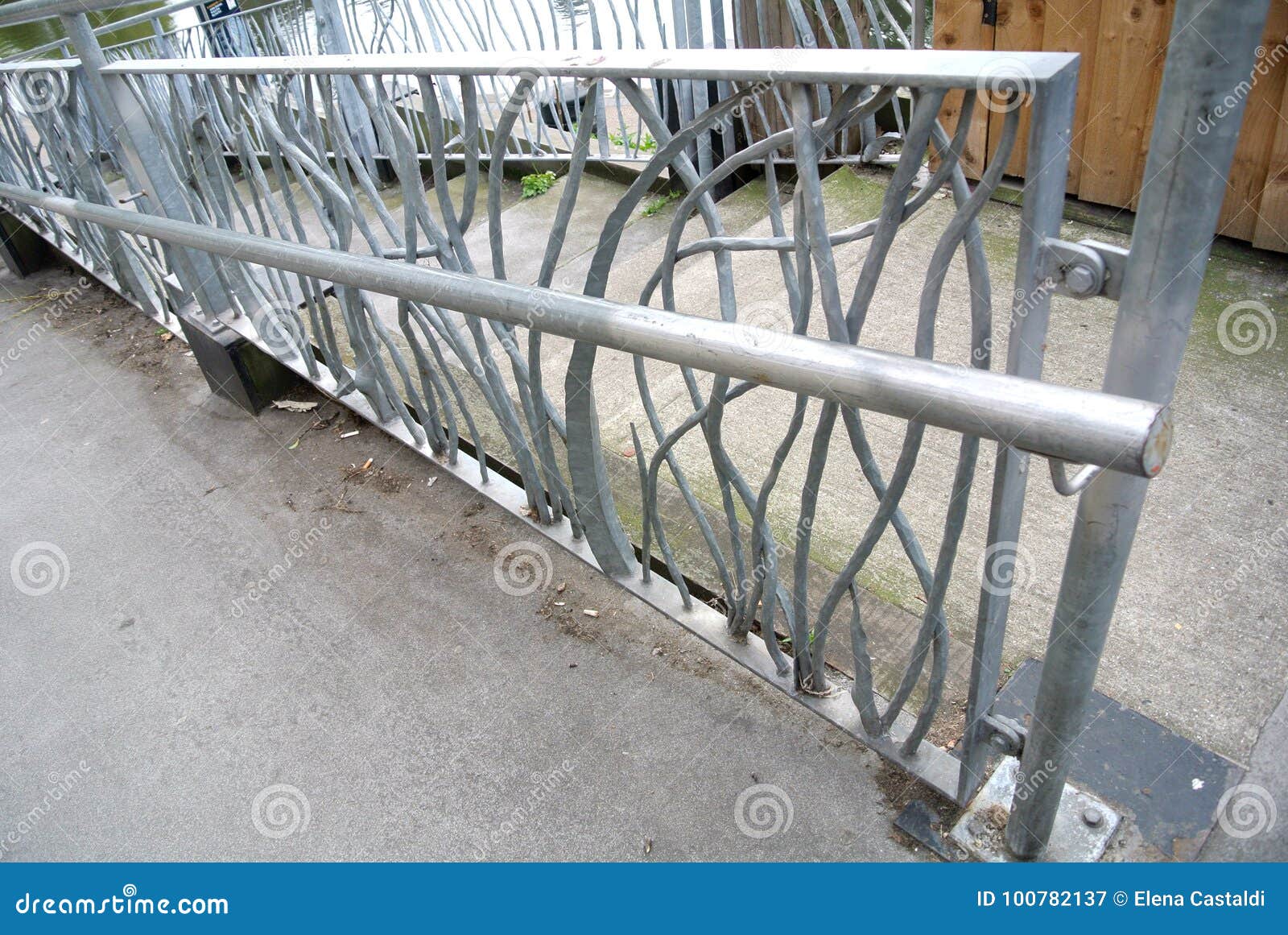Metal railing stock image. Image of crafts, bridge, decorative - 100782137