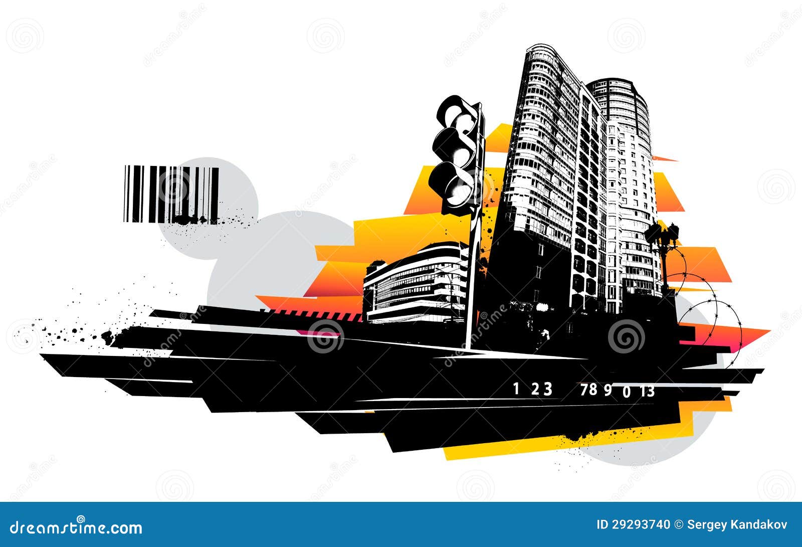 Urban Design Of Infographics Presentation Slides Template Vector ...