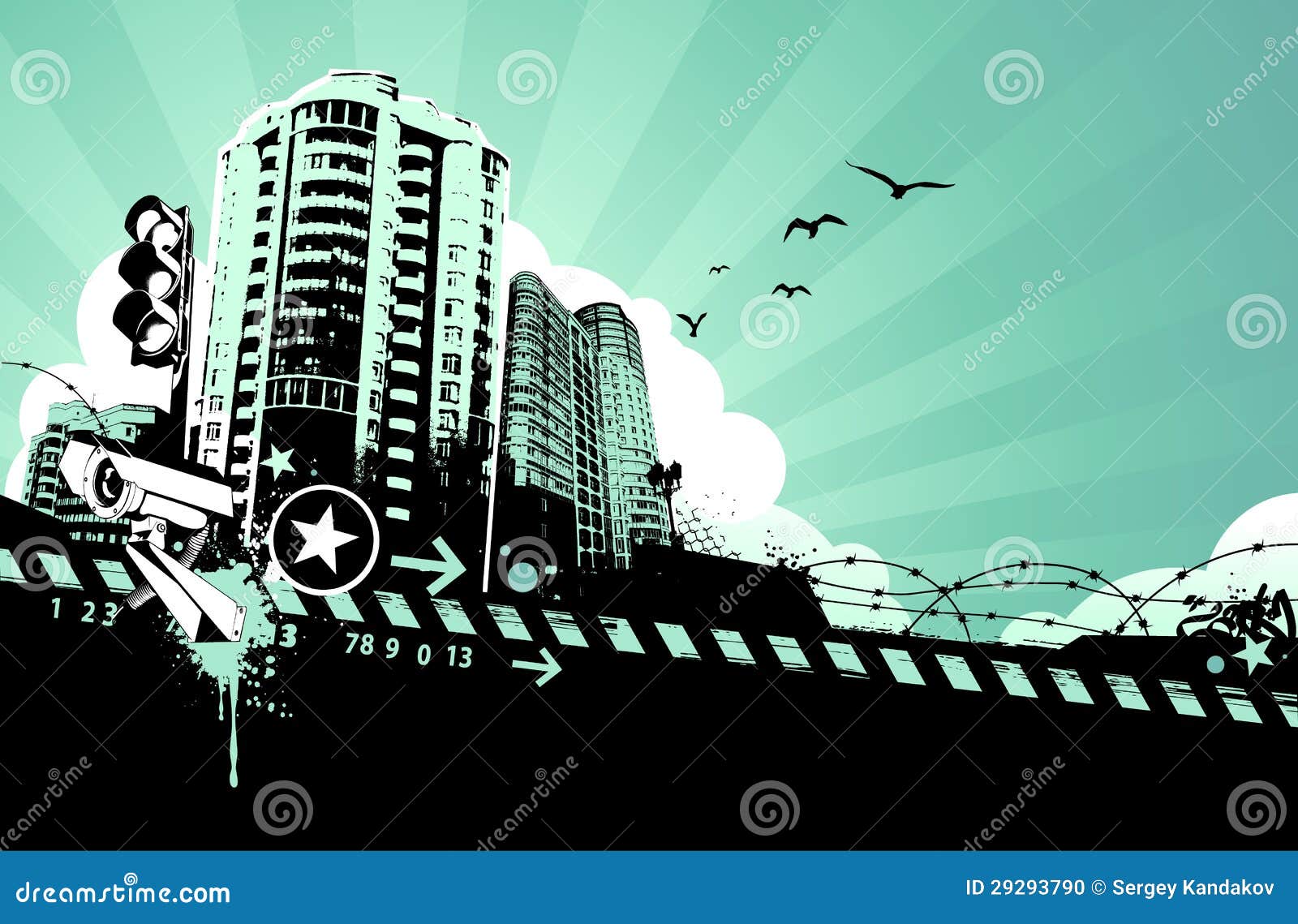 Urban Design Of Infographics Presentation Slides Template Vector ...