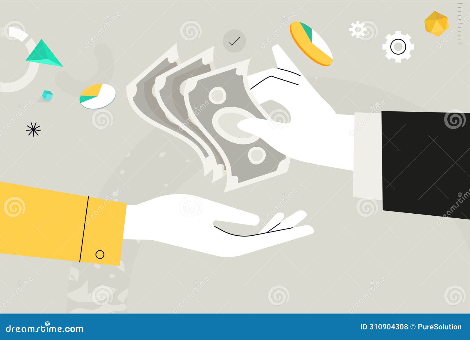 Business Concept Illustration. Vector Illustration of Payment, Finance ...