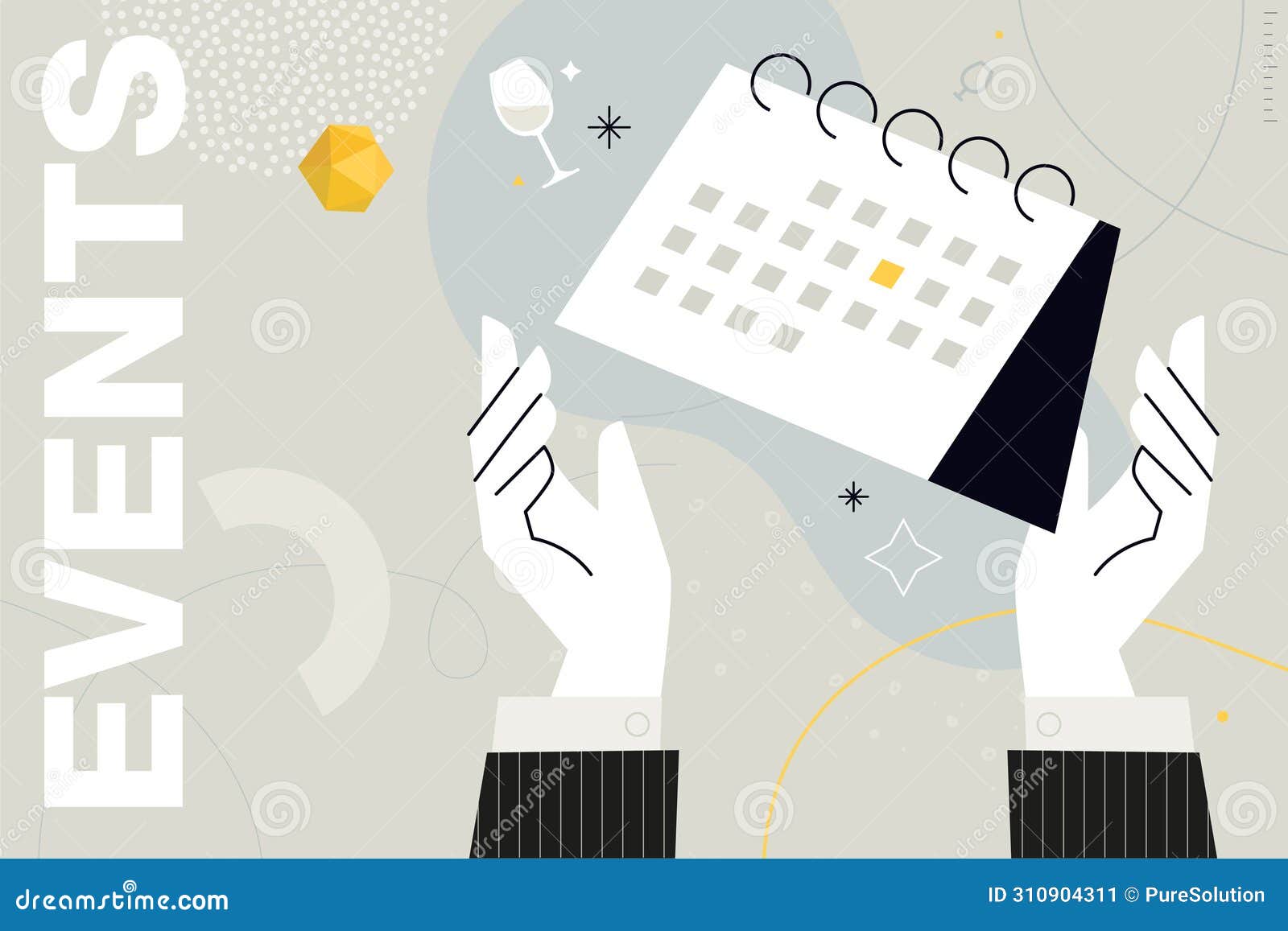 Business Concept Illustration. Vector Illustration of Event, Schedule ...