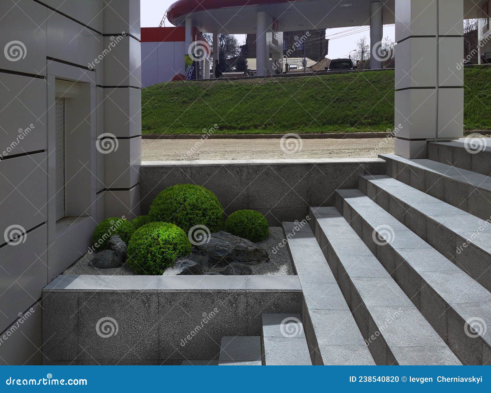 Urban Design Ideas in Negative Elevation, 3D Rendering Stock Photo ...