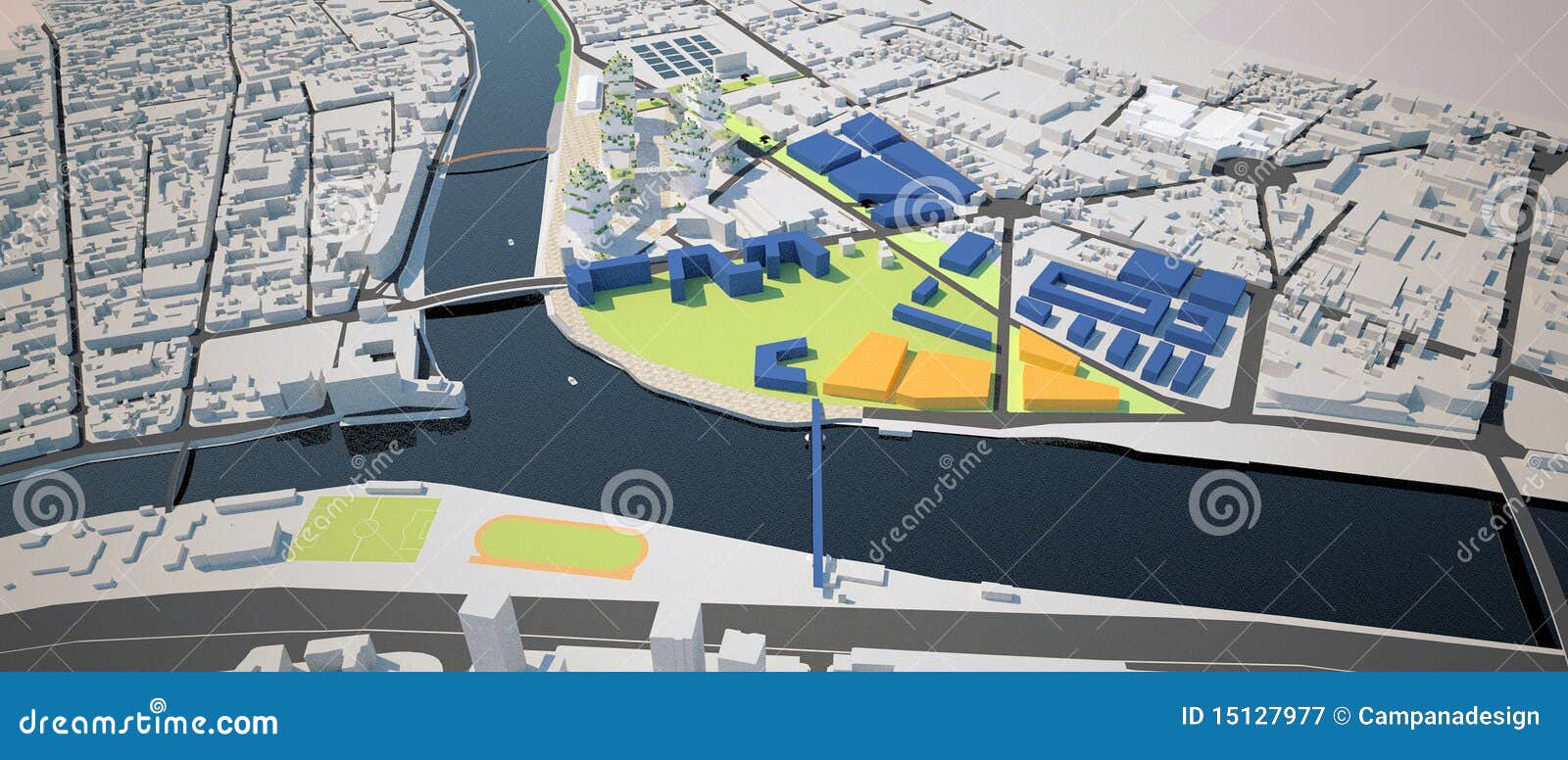Urban design project stock illustration. Illustration of project - 15127977