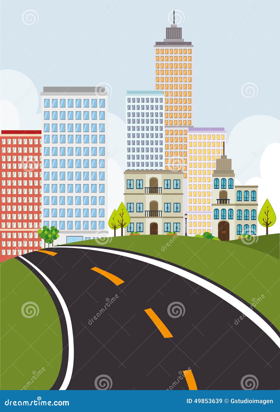 Urban Design, Vector Illustration. Stock Vector - Illustration of ...