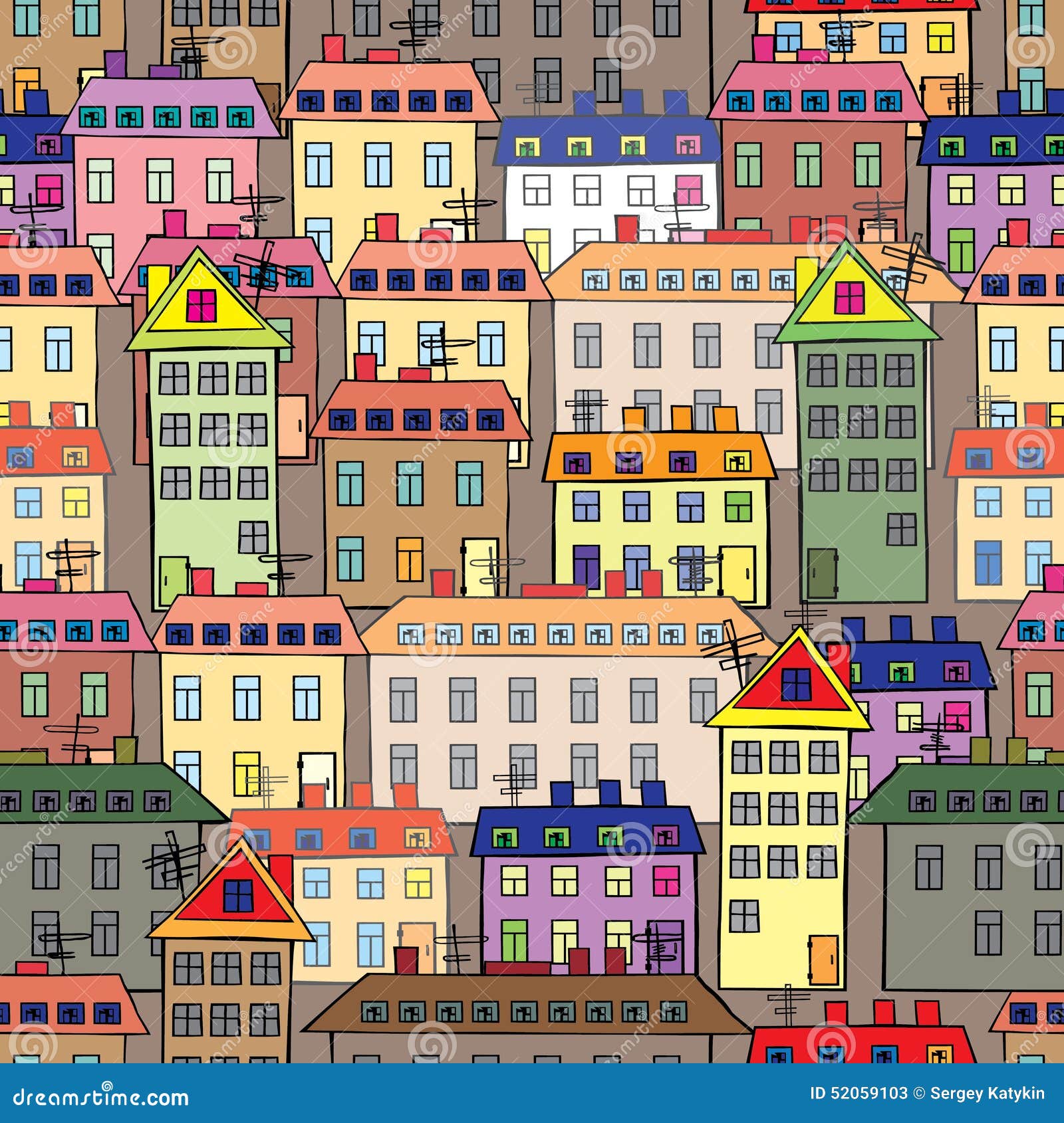 Urban development stock vector. Illustration of houses - 52059103
