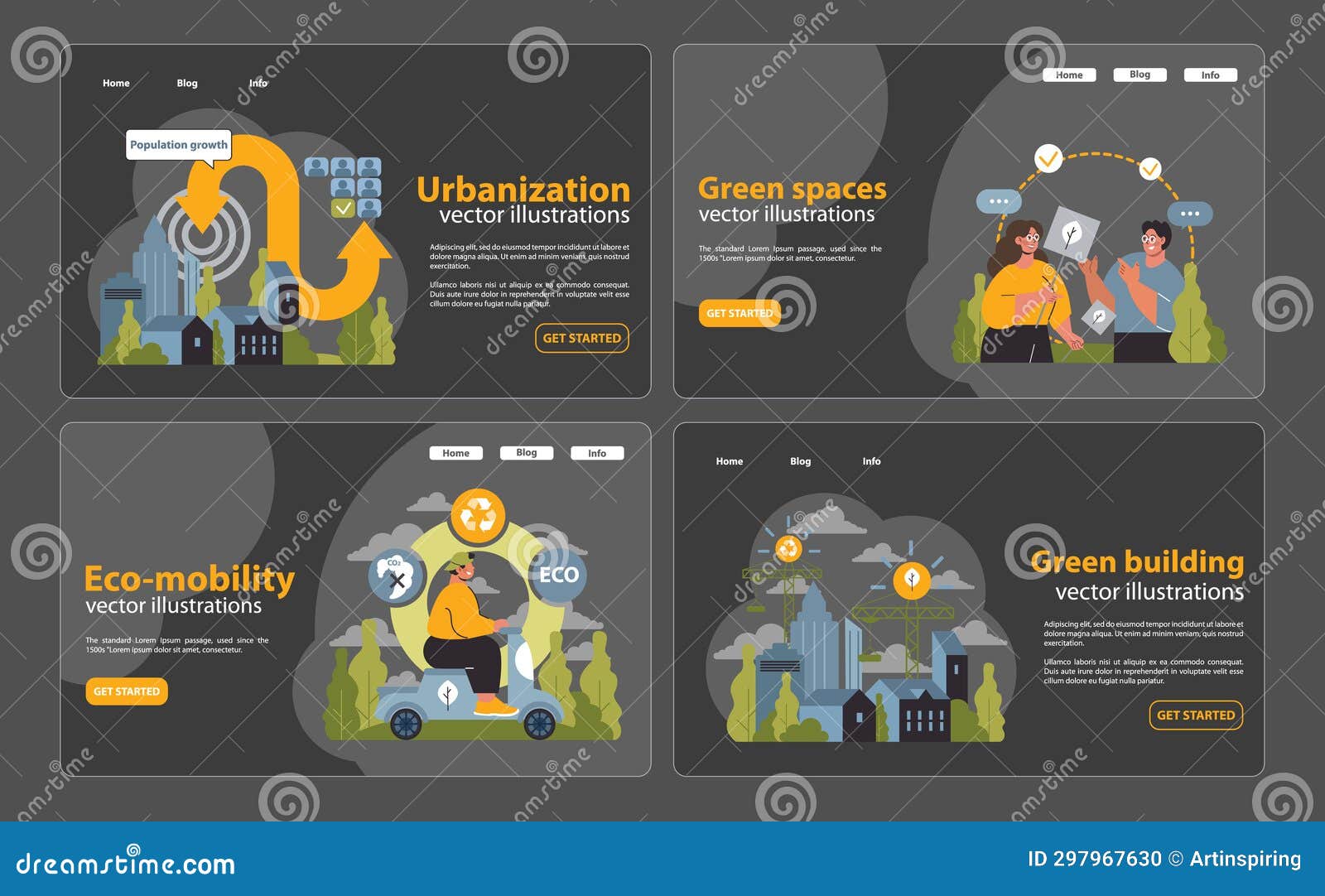 Urban Development Set. Flat Vector Illustration Stock Vector ...